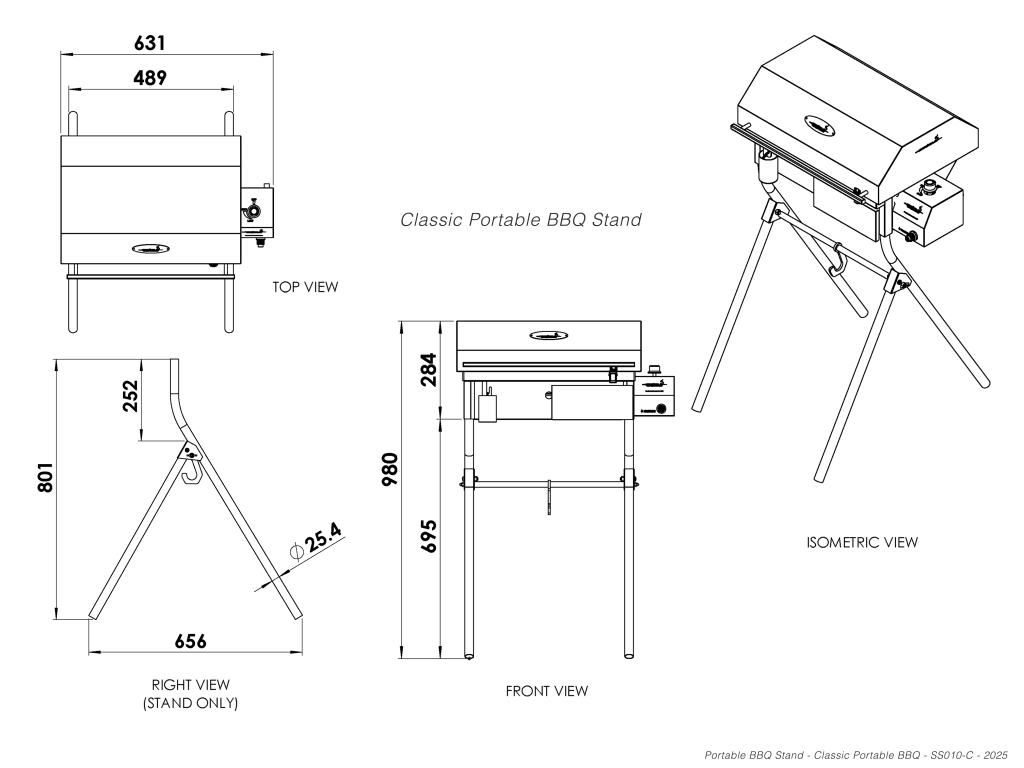 Portable BBQ Stand | Folding BBQ Stand | Foldable BBQ Stand