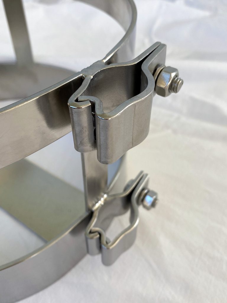Gas Bottle Holder with Clamps | Secure & Convenient Storage