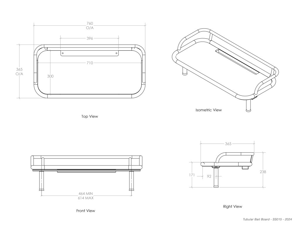 Tubular Bait Board | Australian made | Bait Boards Australia